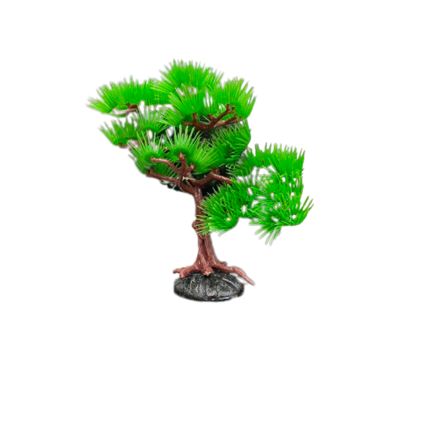 ΔΙΑΚΟΣΜΗΤΙΚΑ ΦΥΤΑ ΕΝΥΔΡΕΙΟΥ BONSAI ΚΑΦΕ ΜΕ ΠΡΑΣΙΝΟ AQUARISTIC 18CM