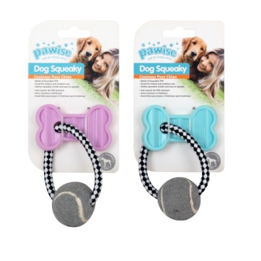 PW ΠΑΙΧΝΙΔΙ ΣΚΥΛΟΥ PUPPY LIFE BONE ΜΕ ΣΧΟΙΝΙ ΚΑΙ ΜΠΑΛΑ ΤΕΝΝΙΣ