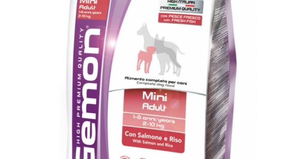 GEMON DOG ADULT MINI ΜΕ ΣΟΛΟΜΟ ΚΑΙ ΡΥΖΙ 20KG